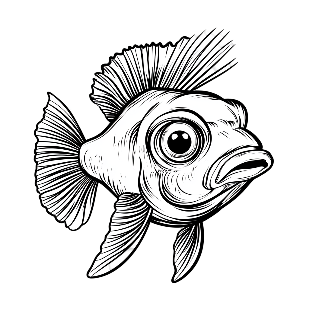 Free: Cheeky Fish: A Cartoon with Side-Eye Attitude - nohat.cc