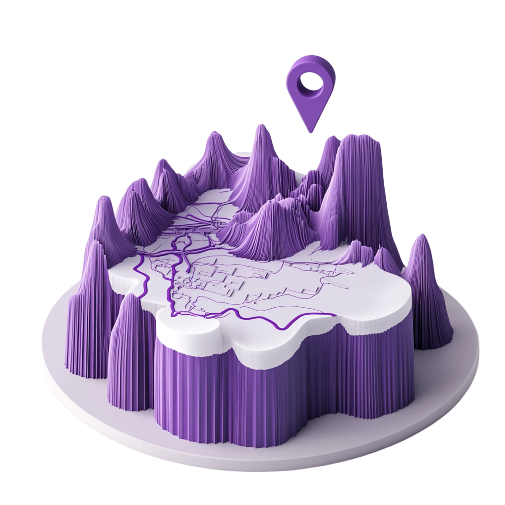 Free: 3D Violet Map Marker Icon Design - nohat.cc