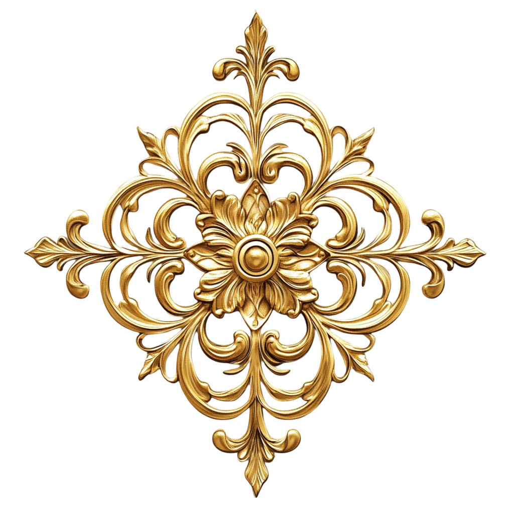 Free: a gold filigree badge tattoo design, perfectly symmetrical ...
