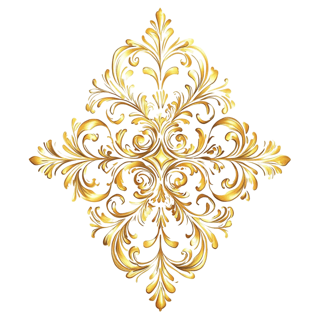 Free: a gold filigree badge tattoo design, perfectly symmetrical ...