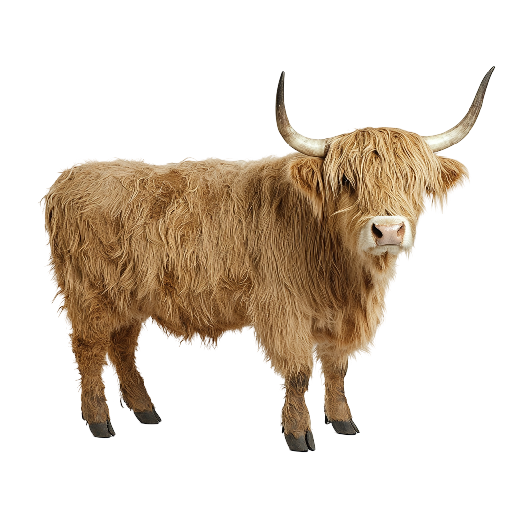 Free: Realistic Full-Body Highland Cow in Side View - nohat.cc