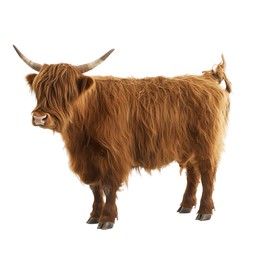 Free: Realistic Full-Body Highland Cow in Side View - nohat.cc