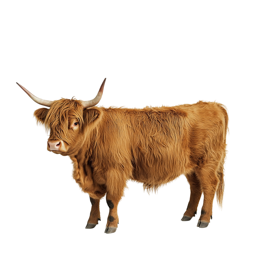 Free: Realistic Full-Body Highland Cow in Side View - nohat.cc