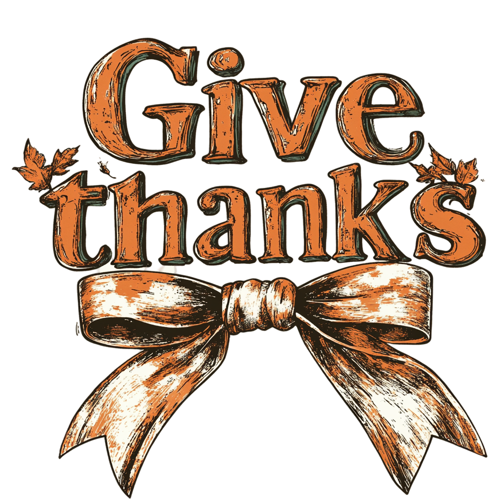 Free: A t-shirt design that says "Give thanks" in large, distresse ...