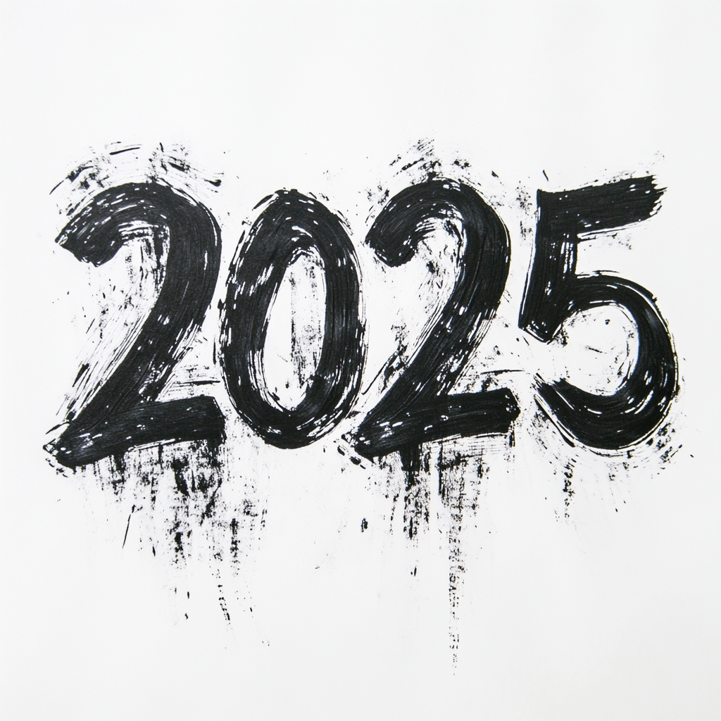 Free: Elegant Calligraphy of '2025' - nohat.cc