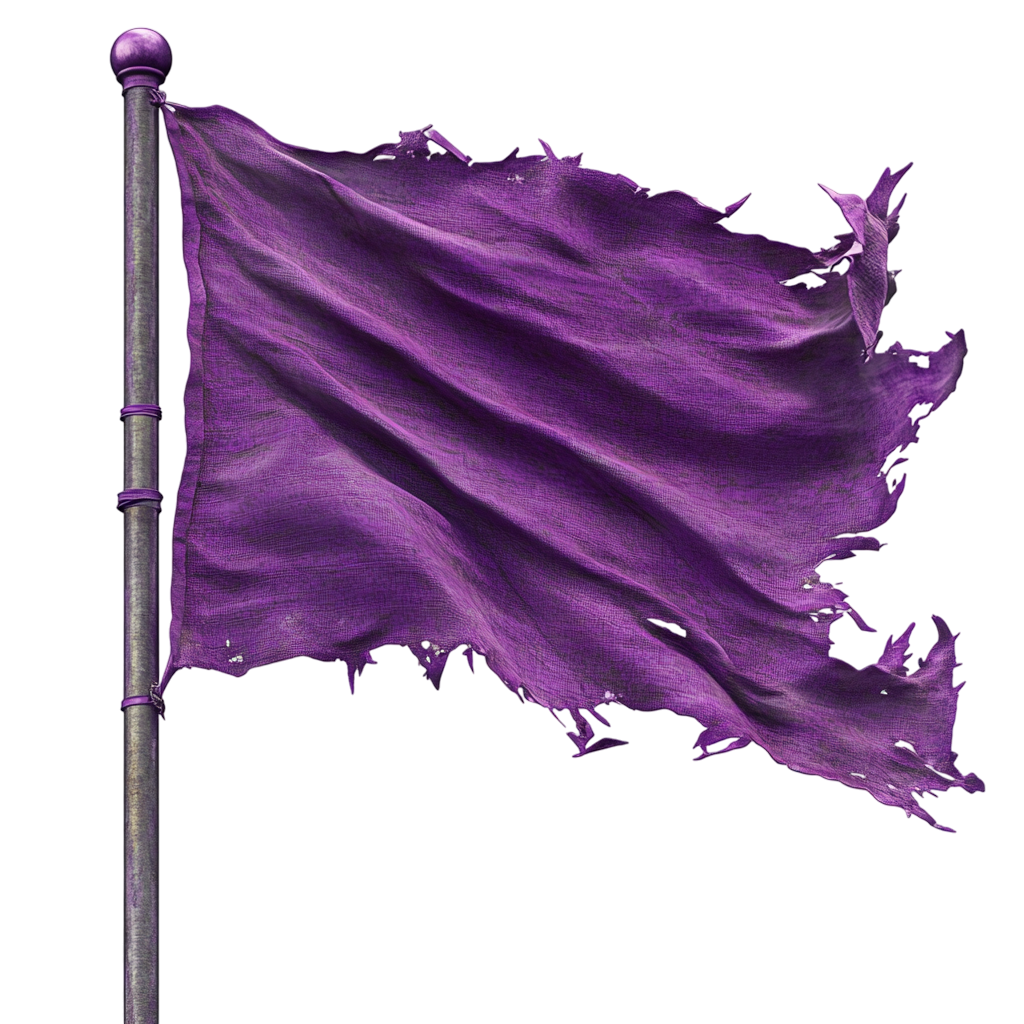 Free: Weathered Purple Flag on a Tall Flag Pole - nohat.cc