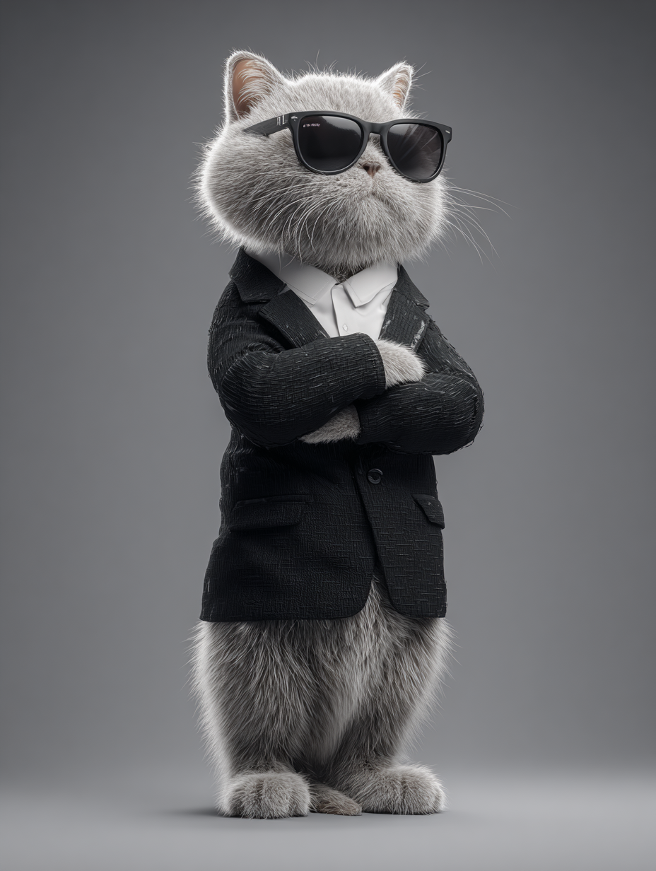 Free: Stylish Anthropomorphic British Shorthair Cat in Formal Attire ...