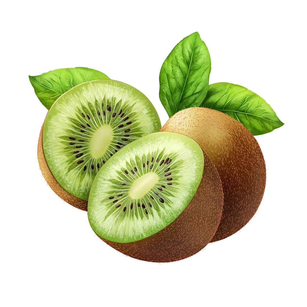 Free: Fresh Kiwi: Whole and Half with Leaves, High Resolution - nohat.cc