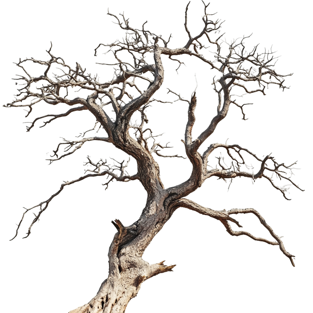 Free: a realistic photo of a leafless tree with thick gnarly branc ...