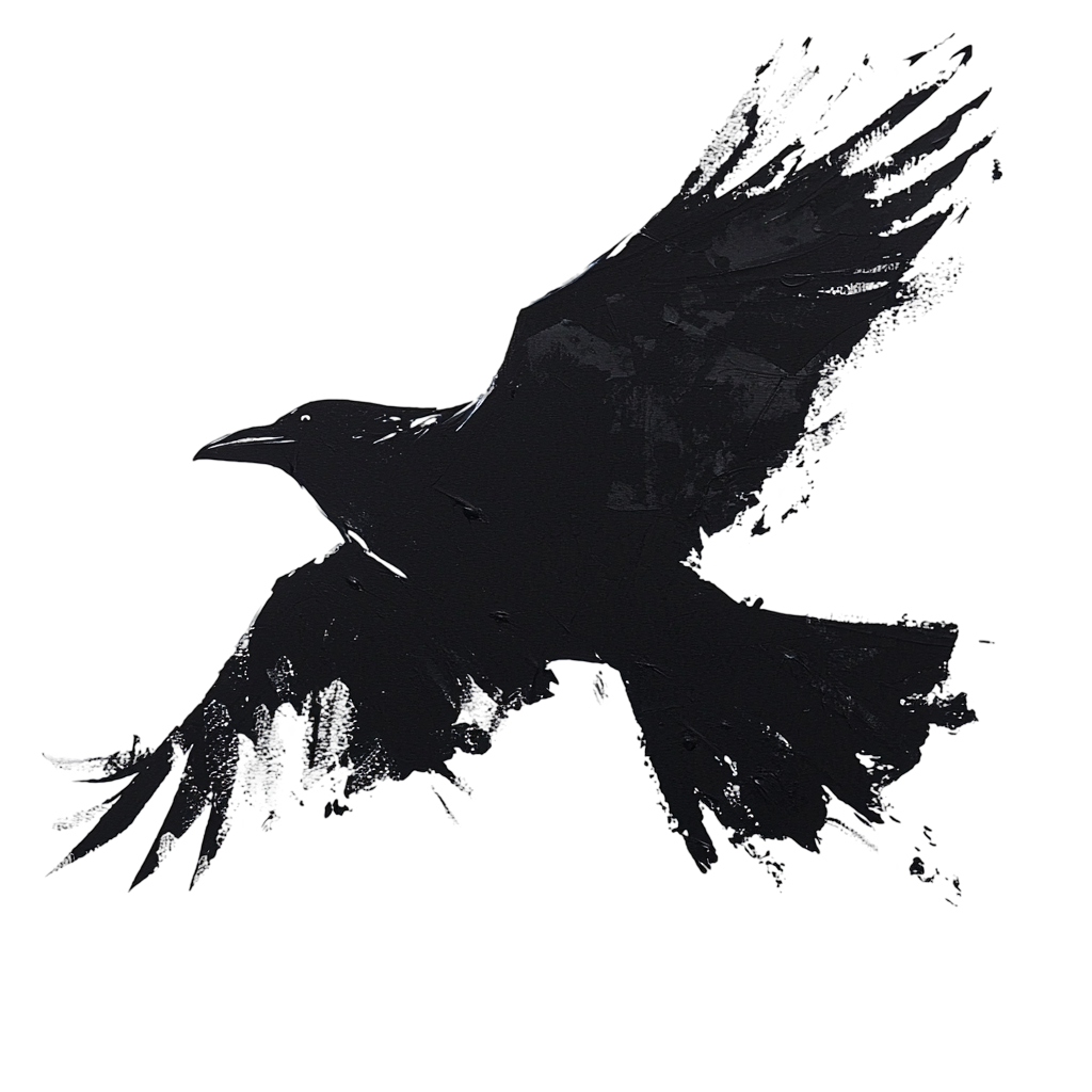 Free: Silhouette of a Flying Black Crow - nohat.cc