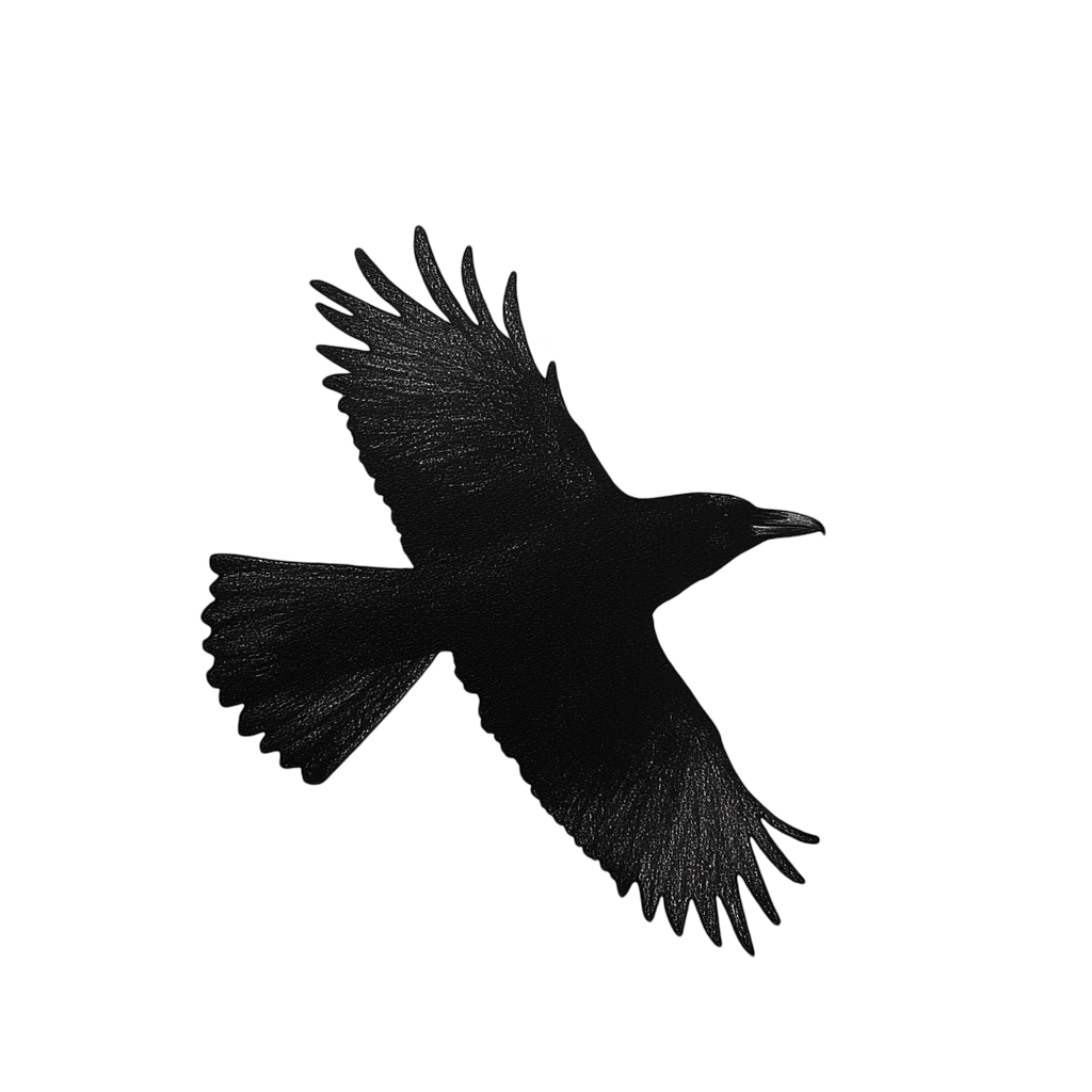 Free: Silhouette of a Flying Black Crow - nohat.cc