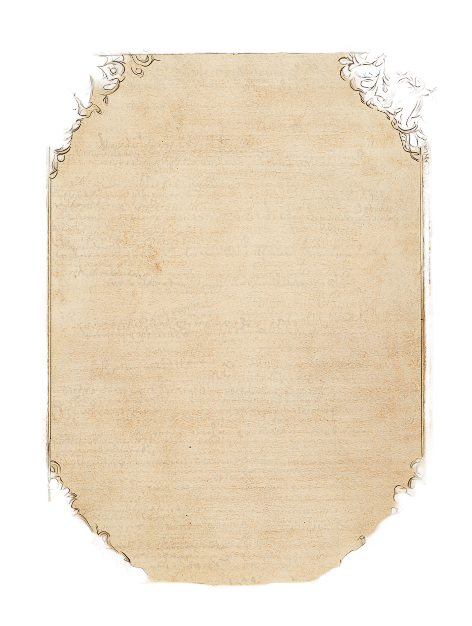 Free: A detailed parchment scroll, slightly worn with age, with in ...