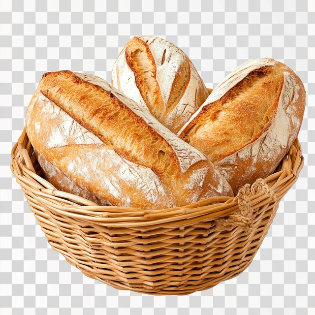 Free: French Bread Basket Bakery Food, isolated on white backgroun ...
