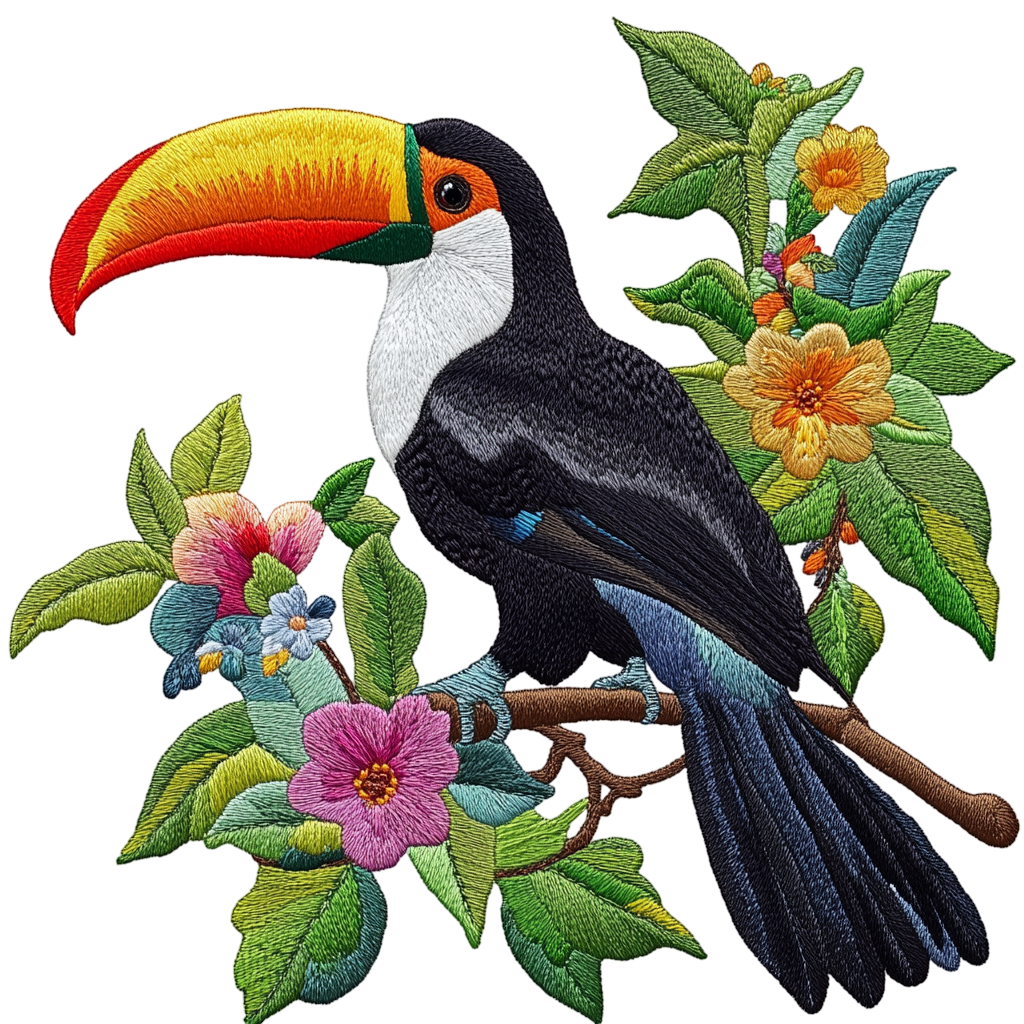 Free: Embroidered Toucan: A Unique Bird Design - nohat.cc