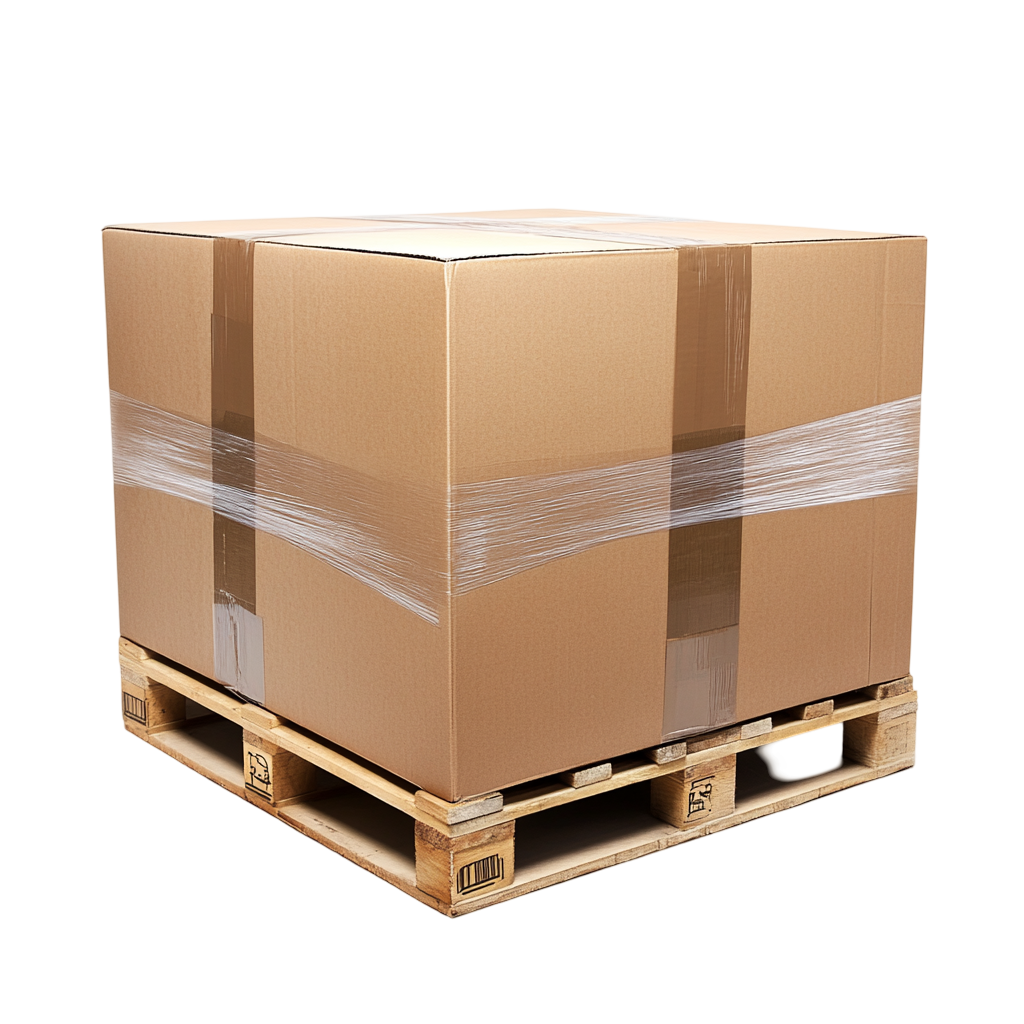 Free: a cardboard box on a pallet with a white stripe - nohat.cc