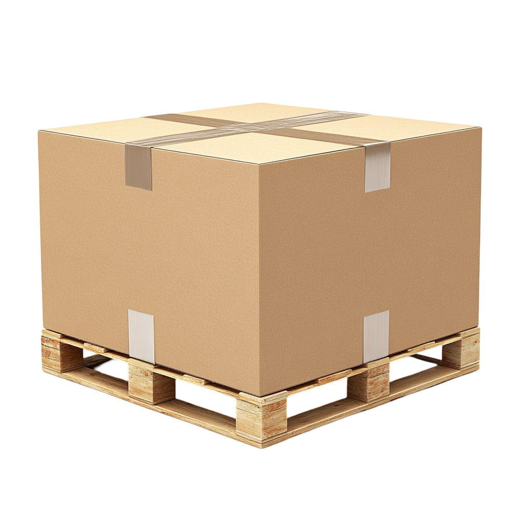 Free: a cardboard box on a pallet with a white stripe - nohat.cc