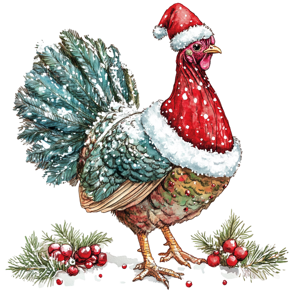 Free: clip art of a christmas turkey on a white background - nohat.cc
