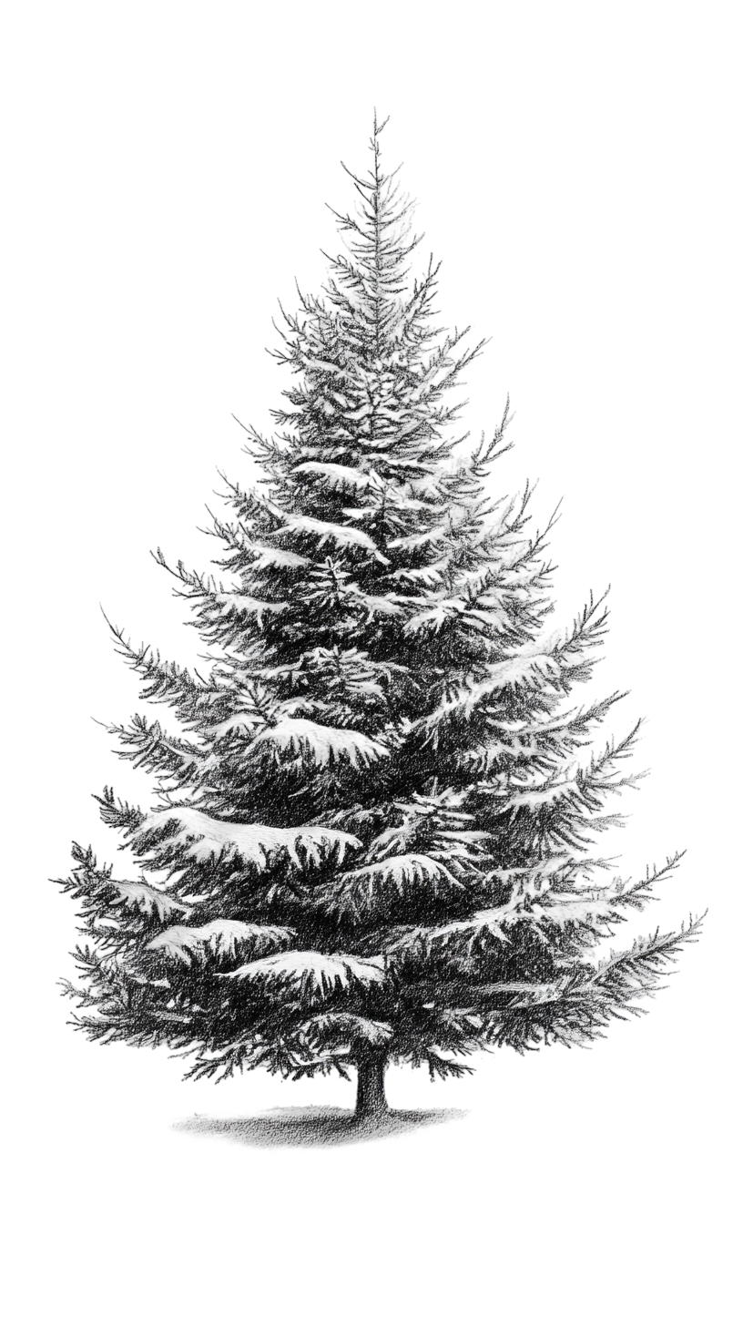 Free: Drawing Christmas tree Sketch, png image, isolated - nohat.cc