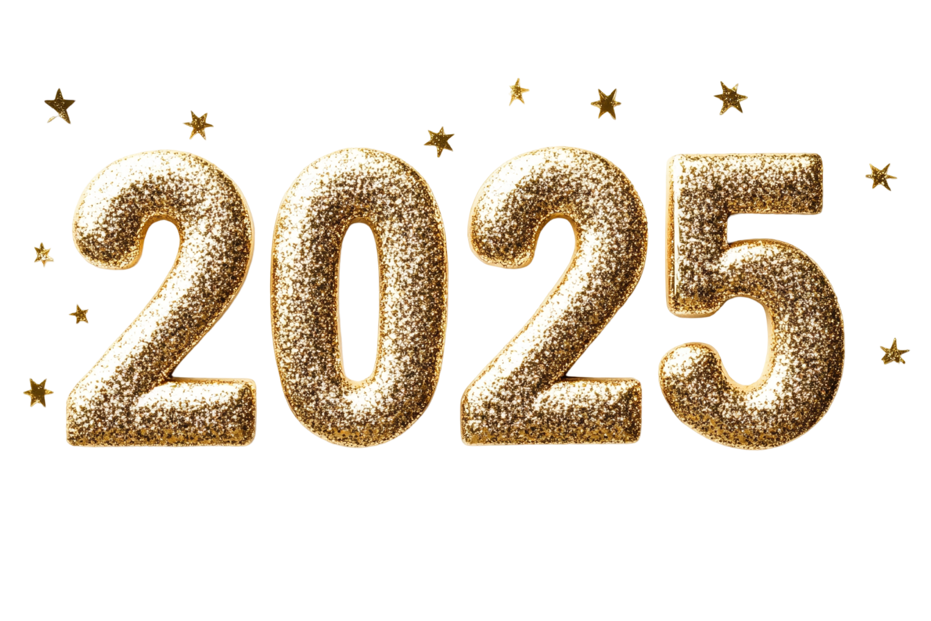 Free: Close-Up of Golden '2025' Title Inscription on White - nohat.cc