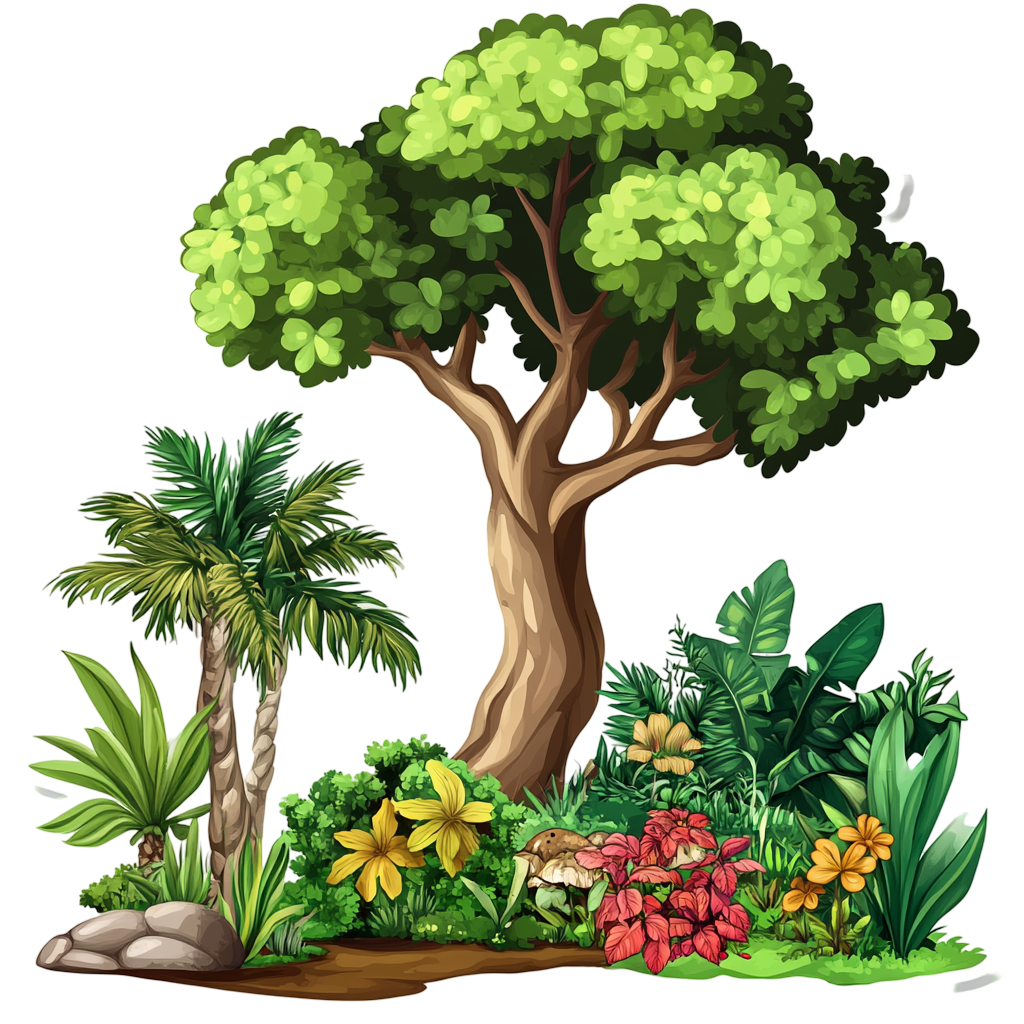Free: Tropical Rainforest Tree: Mayan-Inspired Clip Art Sticker - nohat.cc