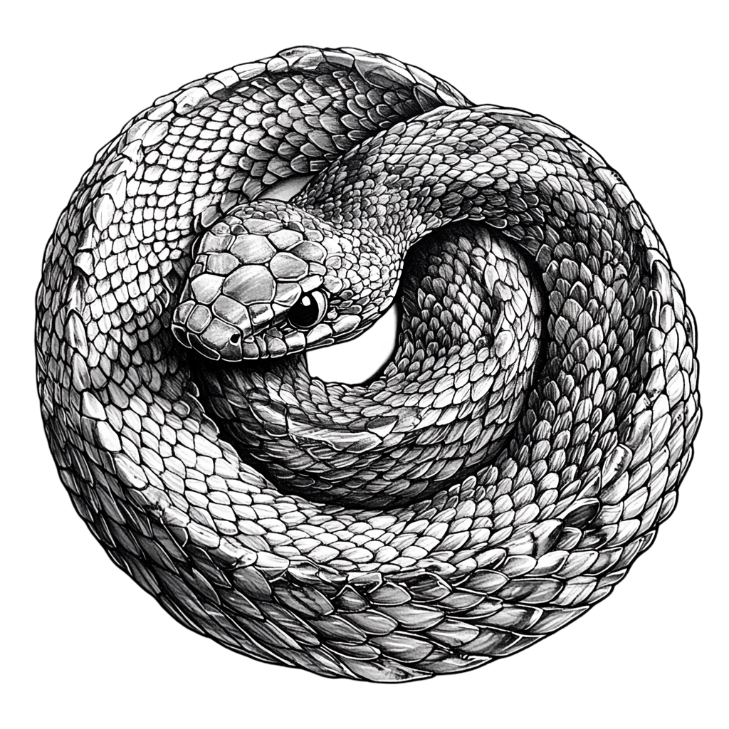Free: Realistic Coiled Copperhead Snake Tattoo Stencil - nohat.cc