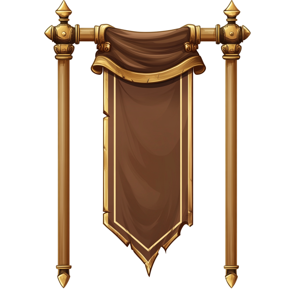 Free: Medieval Banner on Golden Pole: Vector Illustration - nohat.cc