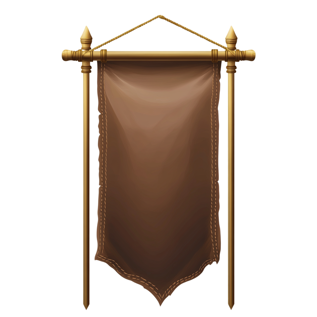 Free: Medieval Banner on Golden Pole: Vector Illustration - nohat.cc