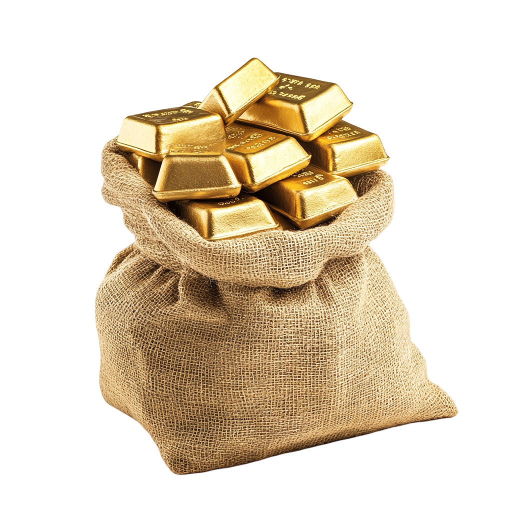 Free: Treasure in a Sack: Bursting with Gold Bars - nohat.cc