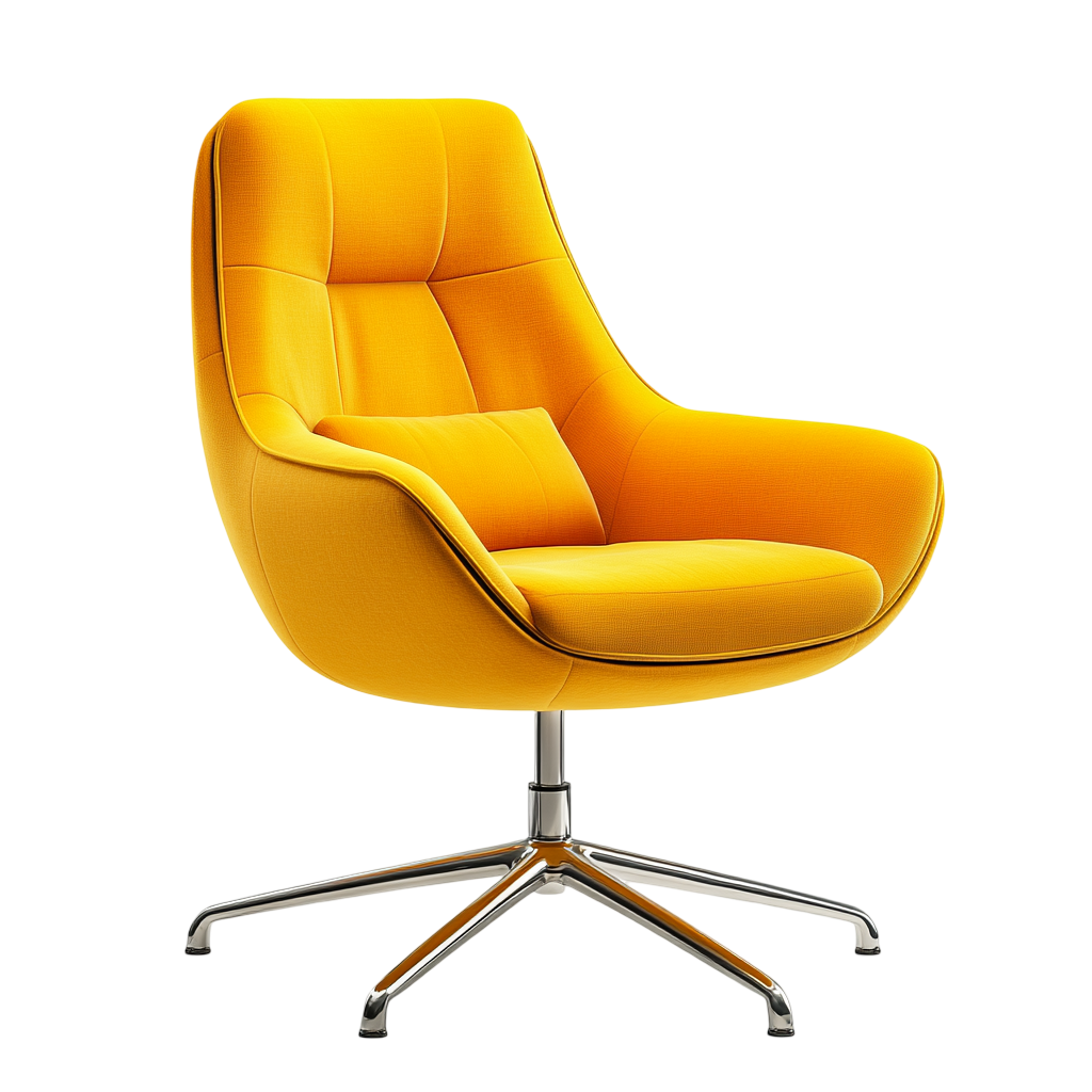 Free: Chic Yellow Swivel Chair for Modern Office Spaces - nohat.cc