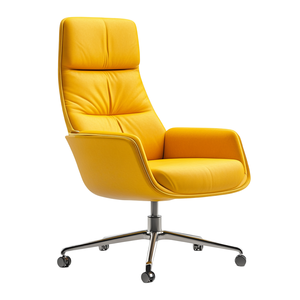 Free: Chic Yellow Swivel Chair for Modern Office Spaces - nohat.cc