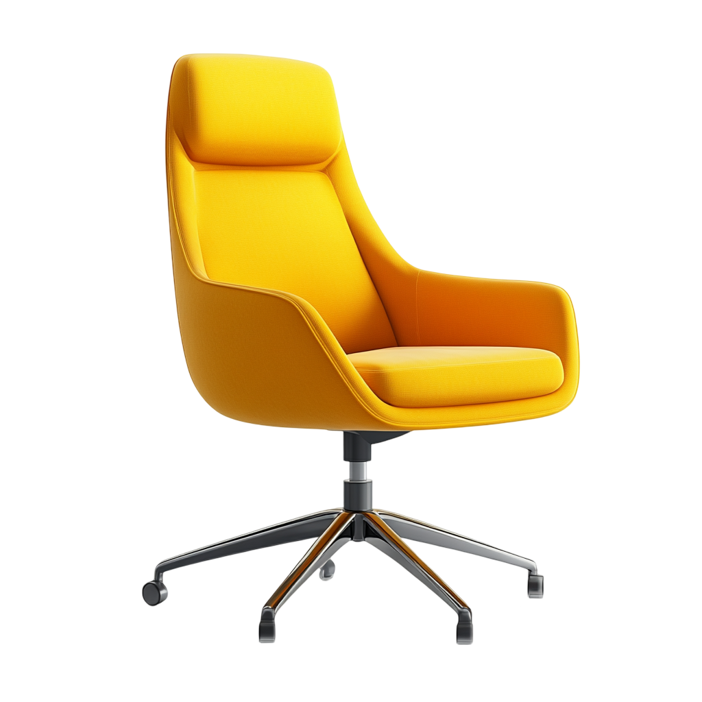 Free: Chic Yellow Swivel Chair for Modern Office Spaces - nohat.cc