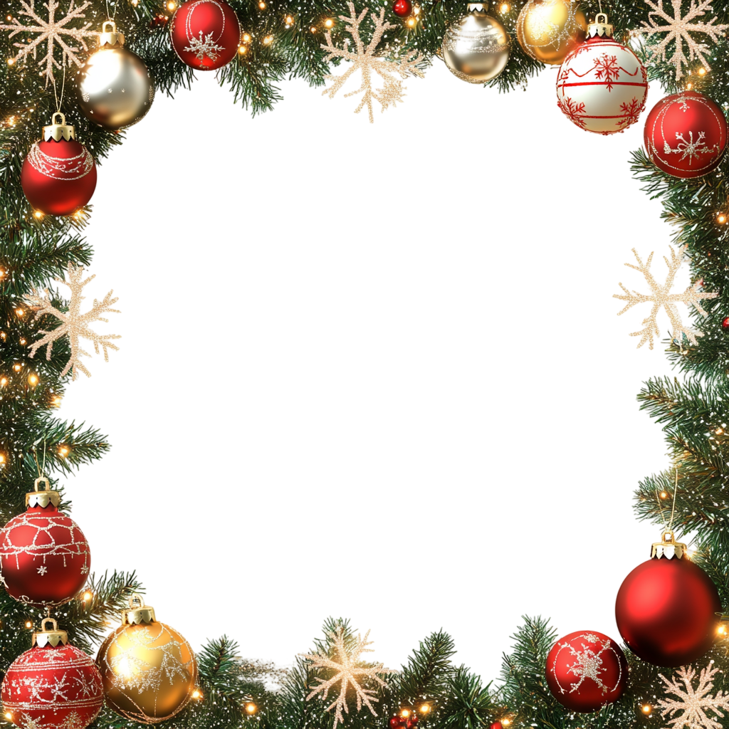 Free: Elegant Hyper-Realistic Christmas Frame Template - nohat.cc