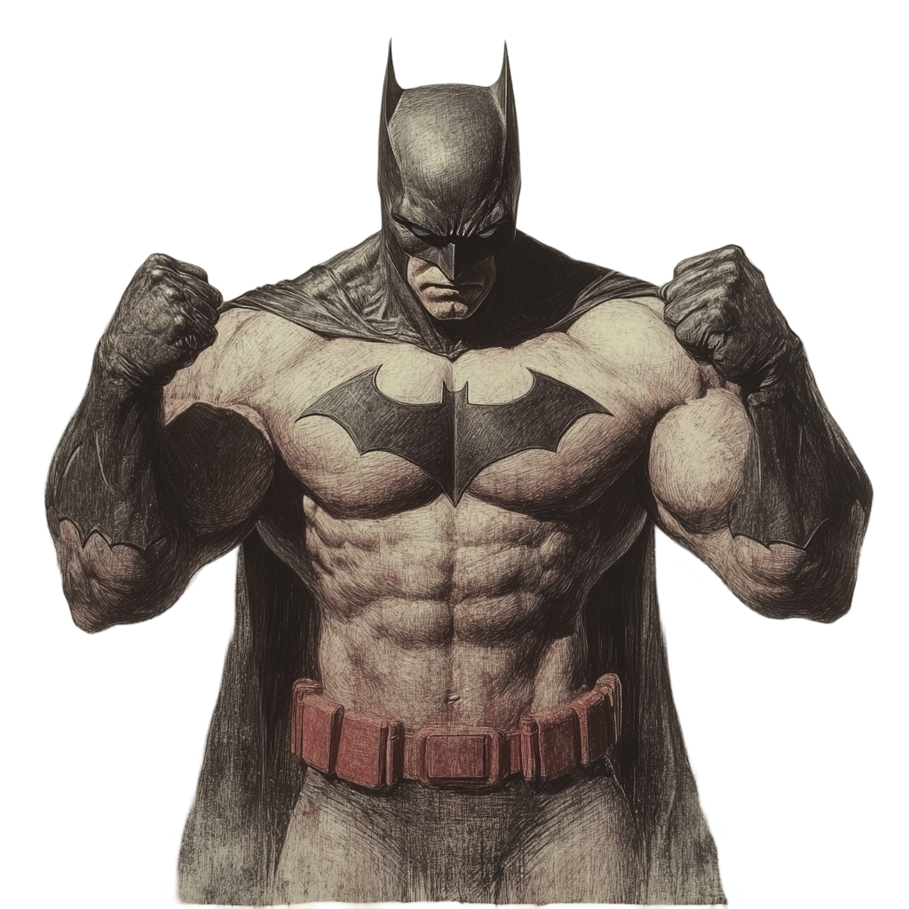 Free: Dynamic Batman: Pencil Sketch of Strength and Stance - nohat.cc