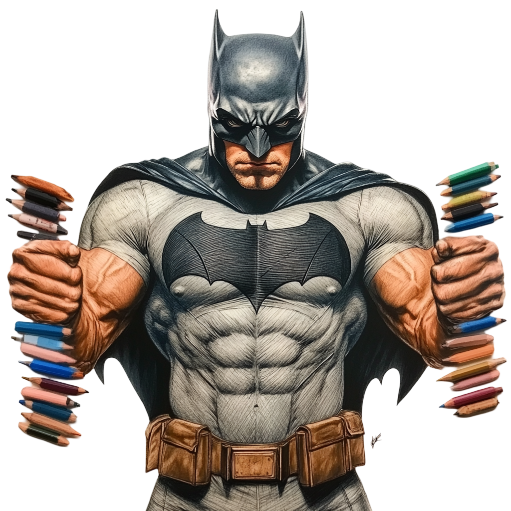 Free: Dynamic Batman: Pencil Sketch of Strength and Stance - nohat.cc