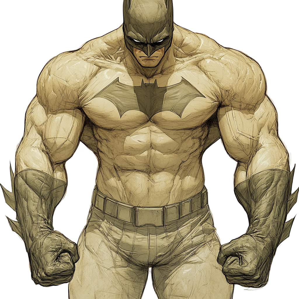 Free: Dynamic Batman: Pencil Sketch of Strength and Stance - nohat.cc