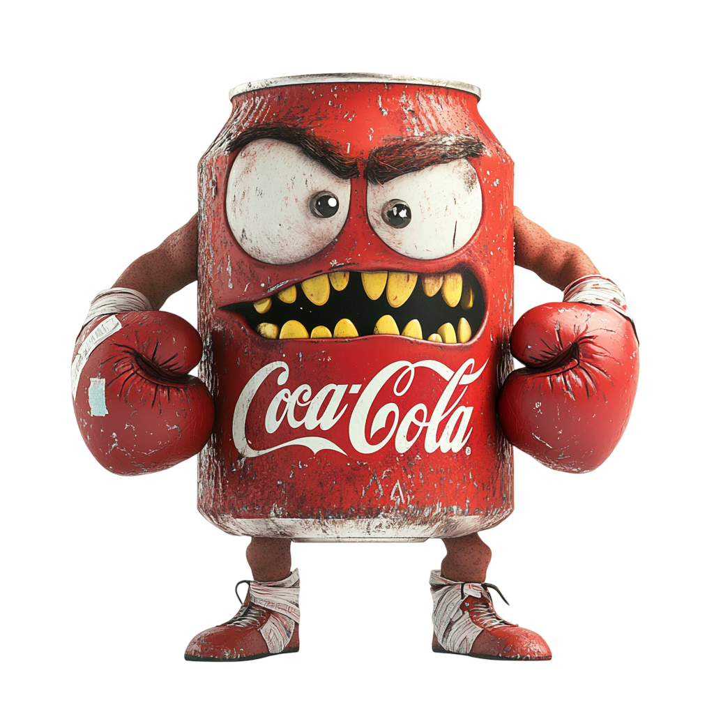 Free: PNG Boxing Coke Can Character with Gloves and Bandages in Cartoon ...