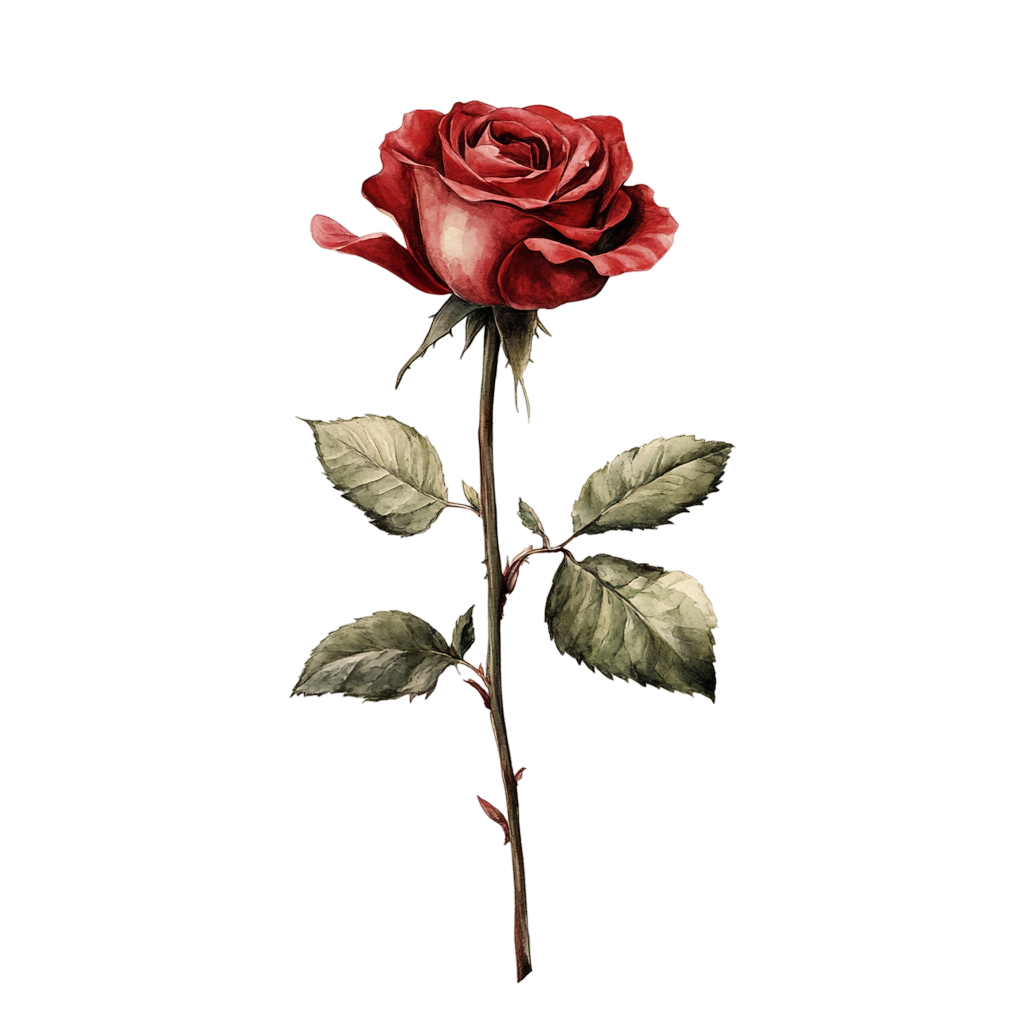 Free: red rose, simple vector art, white background Clean backgrou ...