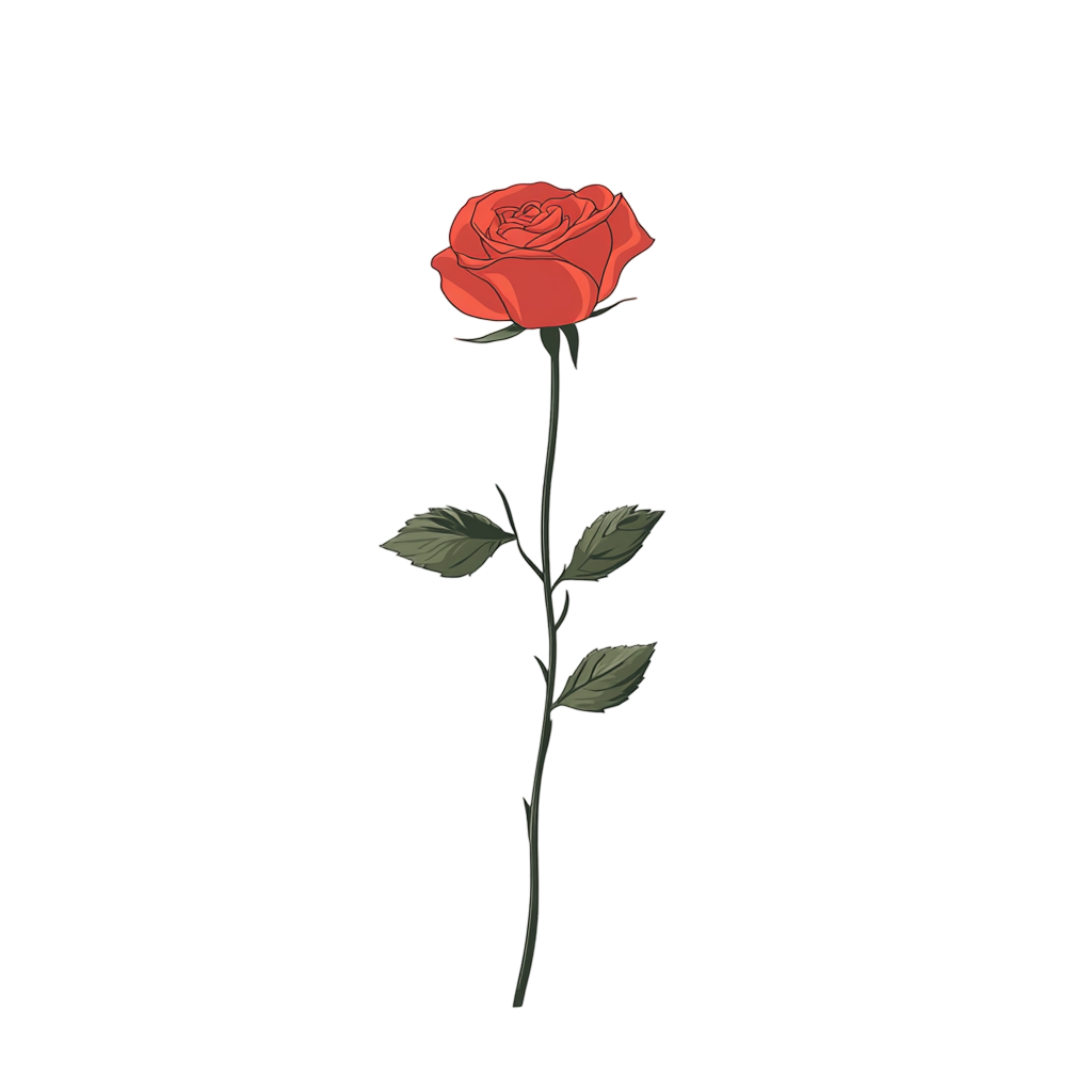 Free: red rose, simple vector art, white background Clean backgrou ...