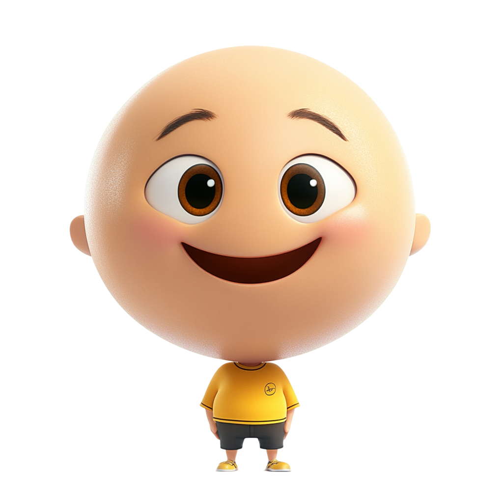 Free: Joyful Emoji Character: A Hairless Delight - nohat.cc