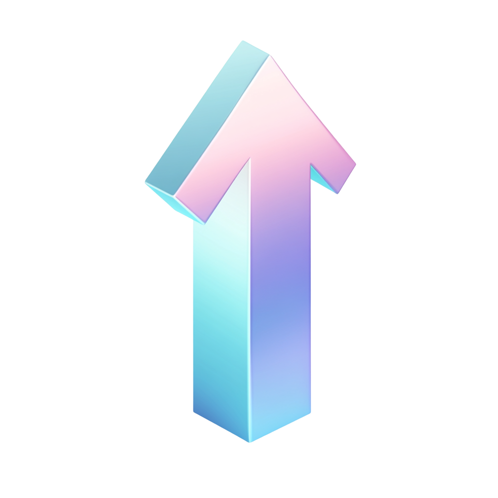 Free: Minimalist 3D Upward Arrow Icon in Isometric Design - nohat.cc