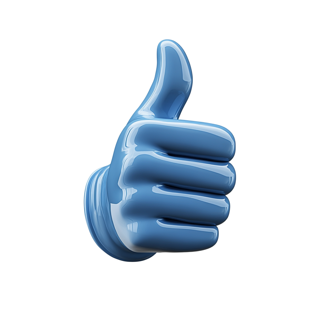 Free: PNG Light Blue 3D Thumb Up Icon for Positive Feedback in Digital ...