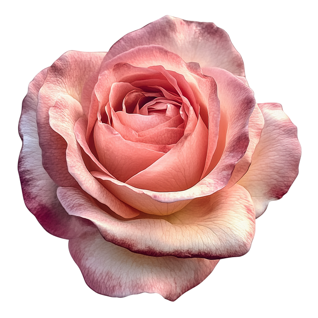Free: pink rose flower isolated on a transparent background,side v ...