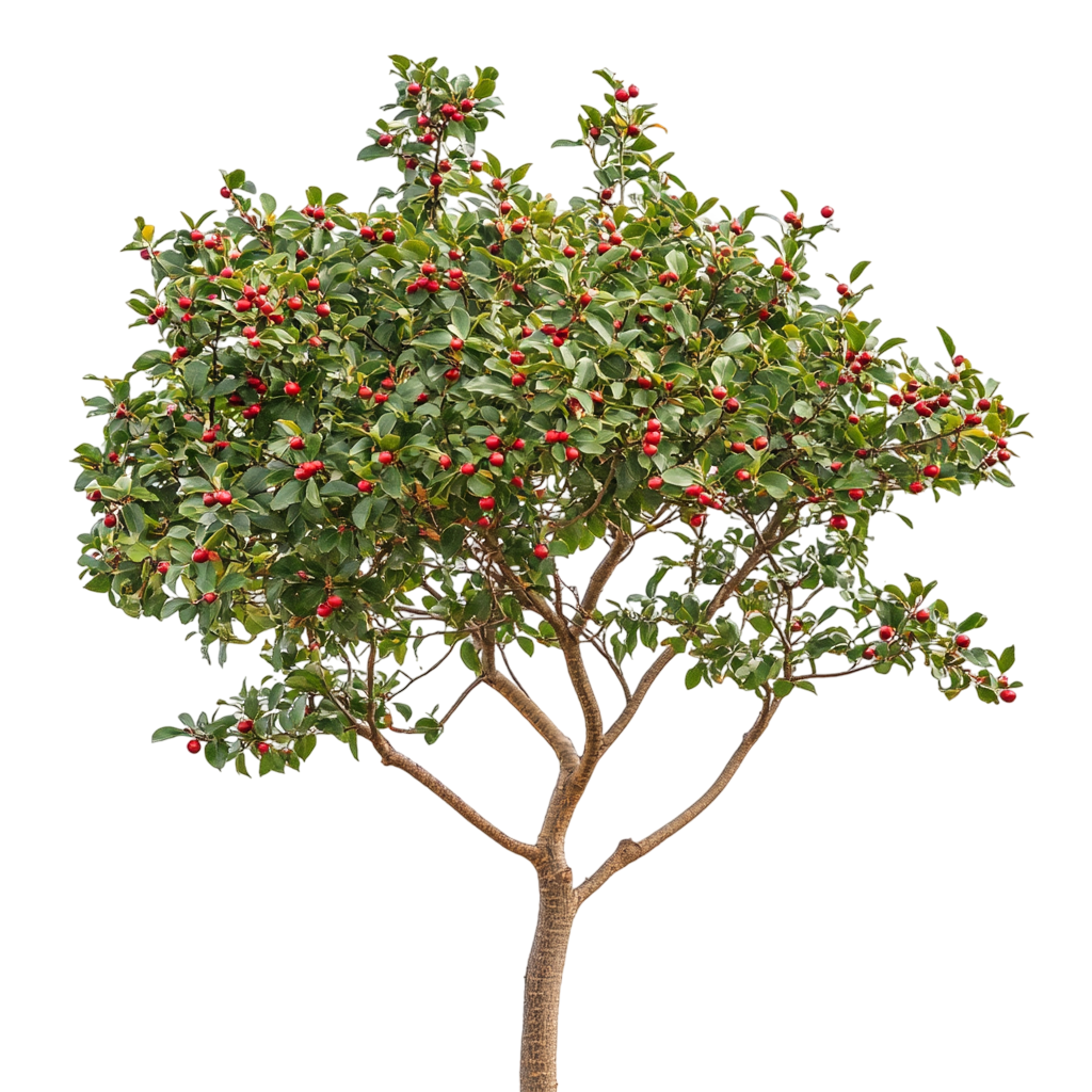Free: arbutus unedo tree with white background, with berries - nohat.cc