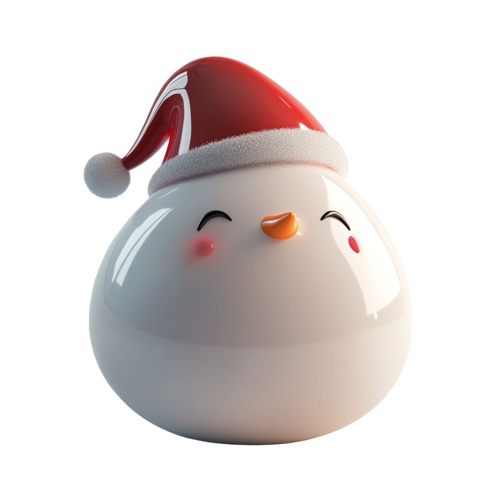 Free: Charming Snowman in Santa Hat: HD Cartoon Art - nohat.cc