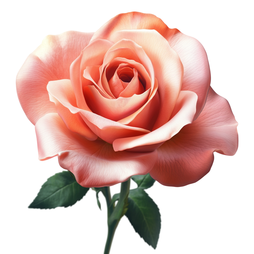 Free: photo realistic rose, not fully bloomed, white background - nohat.cc