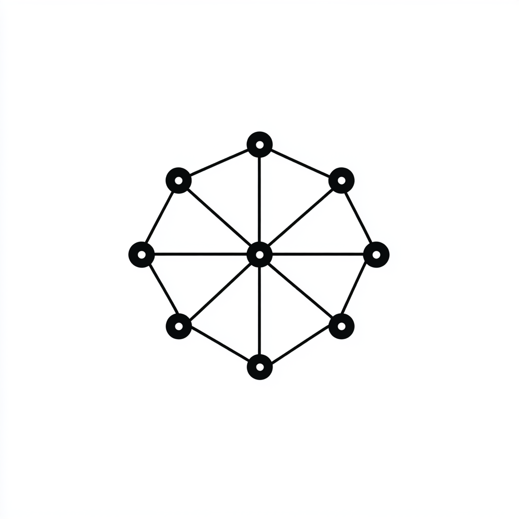 Free: Minimalist 2D Network Graph Logo Design - nohat.cc