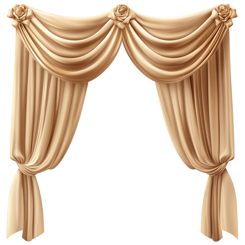 Free: curtain & drapes icon with white background in clay style - nohat.cc
