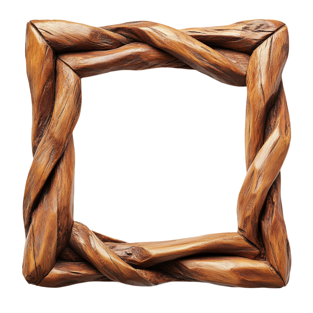 Free: Artisan Twisted Wood Frame with Elegant Design - nohat.cc