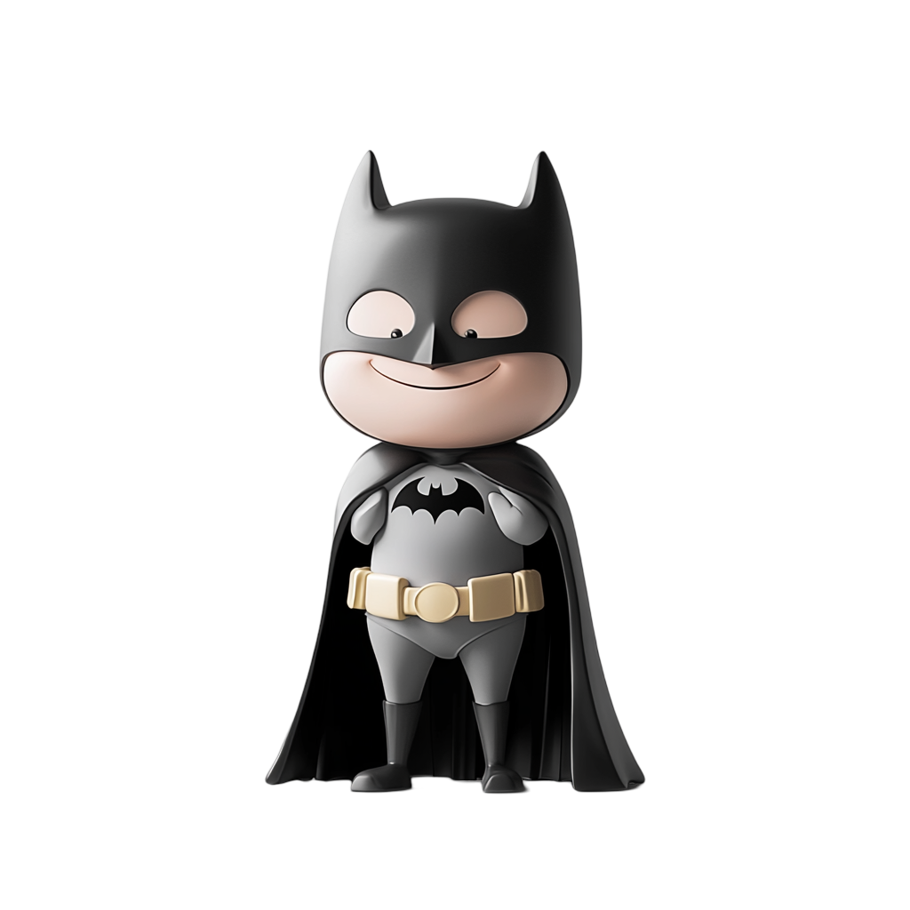 Free: Cheerful 3D Cartoon Batman: Full Body Logo Design - nohat.cc