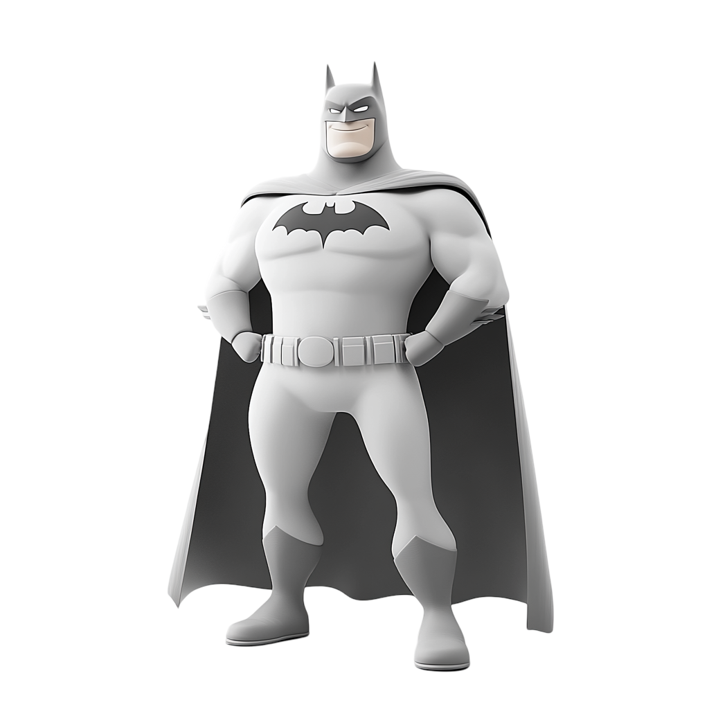 Free: Cheerful 3D Cartoon Batman: Full Body Logo Design - nohat.cc